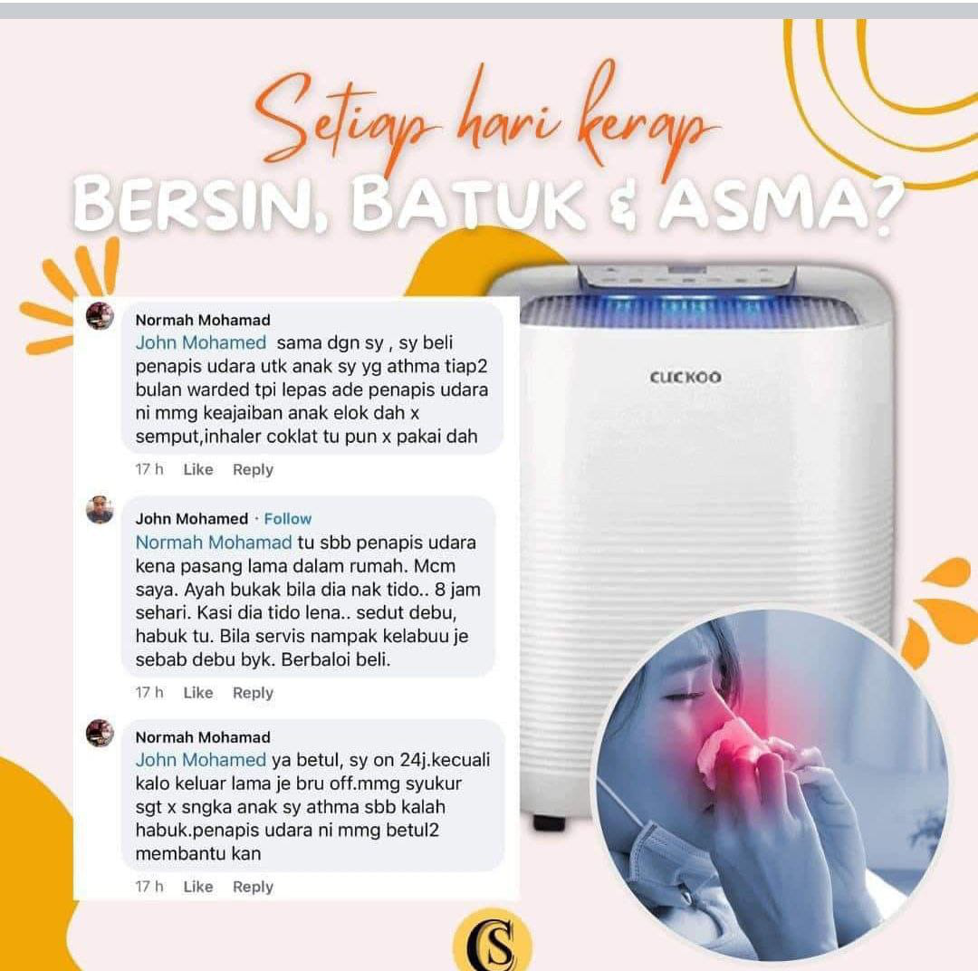 Cuckoo C Model Penapis Udara Promosi Terkini 2025