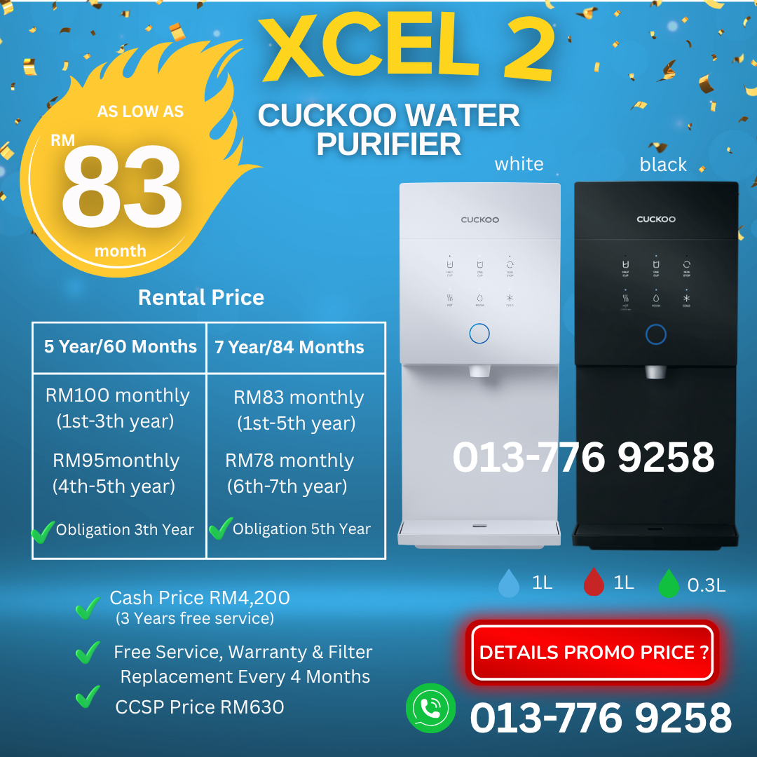 CUCKOO WATER FILTER XCEL 2 | SIMPLE DIGITAL MESIN AIR